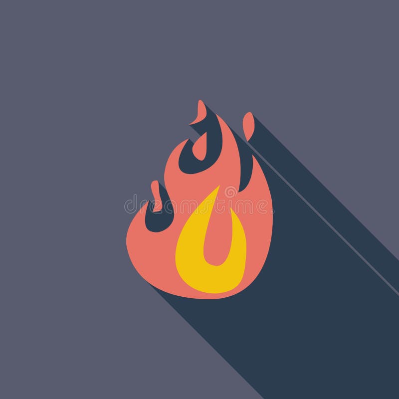 Fire flat icon stock vector. Illustration of explosion - 92417725