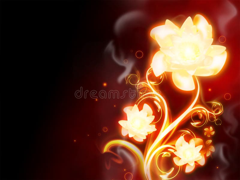 Fire flower stock vector. Illustration of ignition, beauty - 13200231