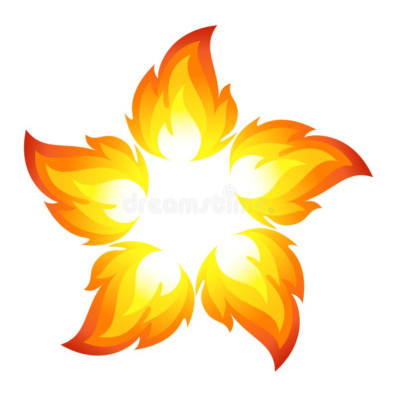 Fire flower stock vector. Illustration of bonfire, hell - 26199203