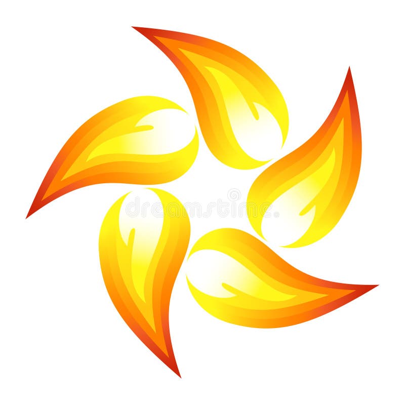 Fire flower stock vector. Illustration of energy, bonfire - 26199187