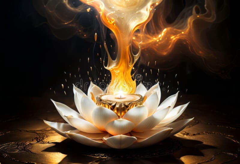 Fire Flower Flame Burning Torch Stock Illustration - Illustration of ...