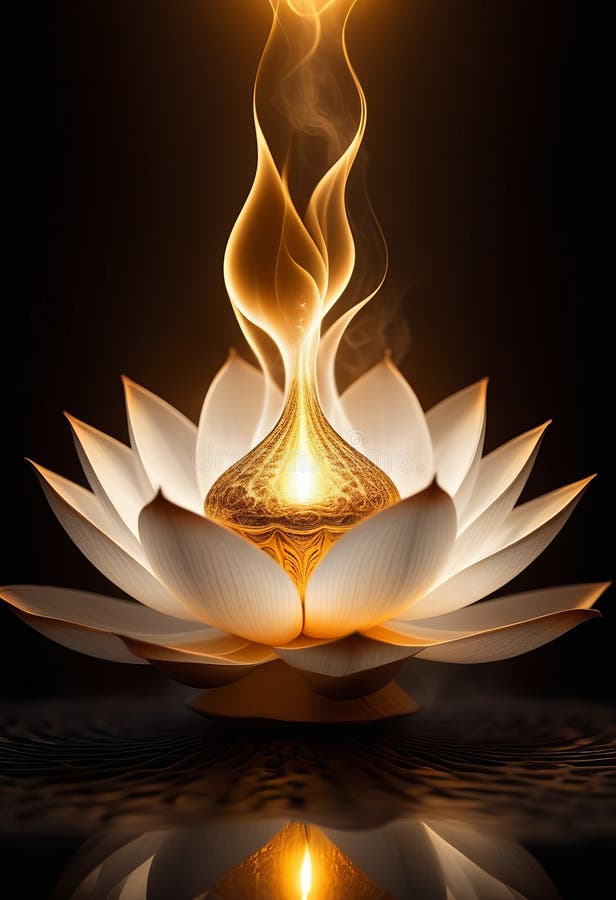 Fire Flower Flame Burning Torch Stock Illustration - Illustration of ...