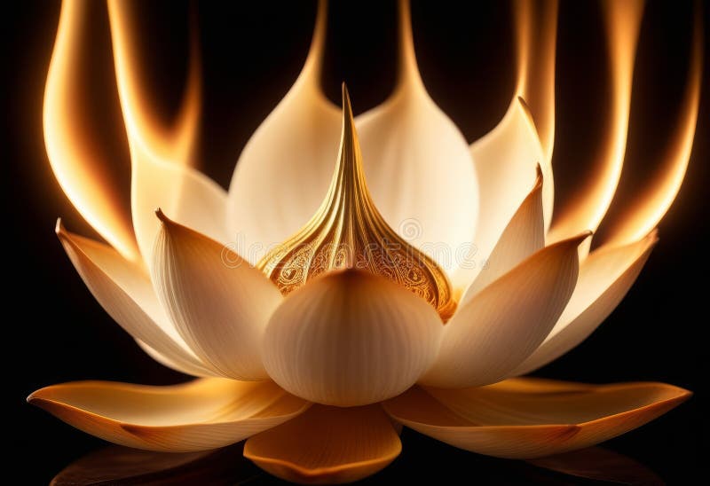 Fire Flower Flame Burning Torch Stock Illustration - Illustration of ...