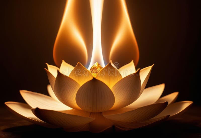 Fire Flower Flame Burning Torch Stock Illustration - Illustration of ...