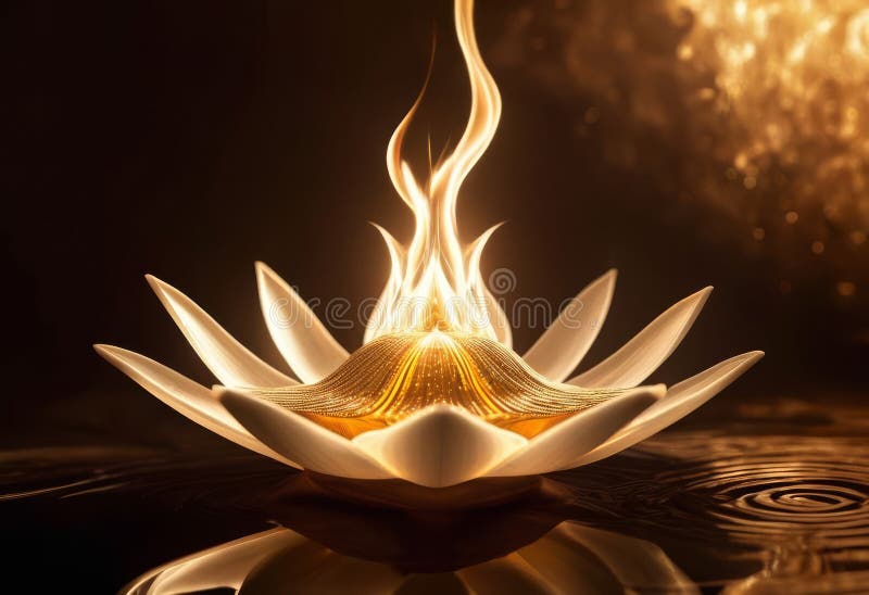 Fire Flower Flame Burning Torch Stock Illustration - Illustration of ...