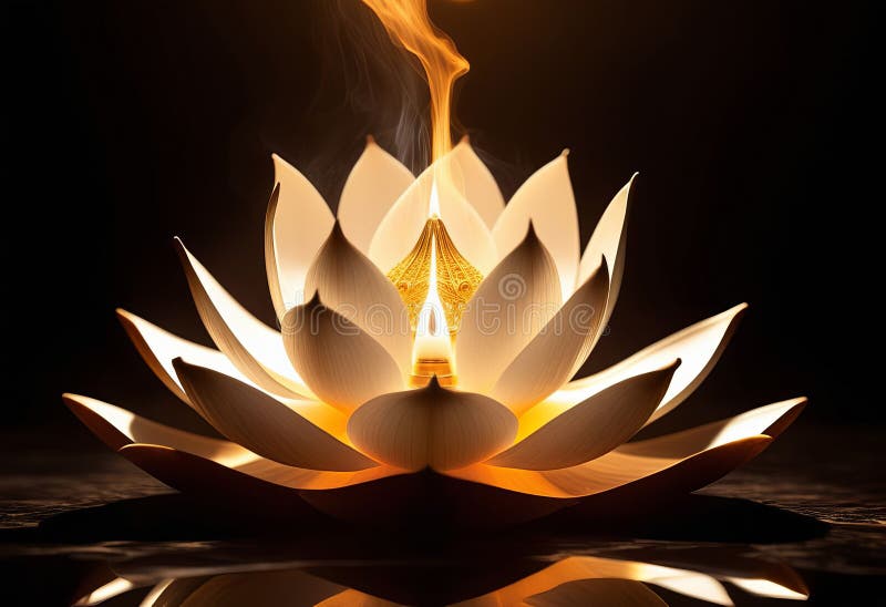 Fire Flower Flame Burning Torch Stock Illustration - Illustration of ...