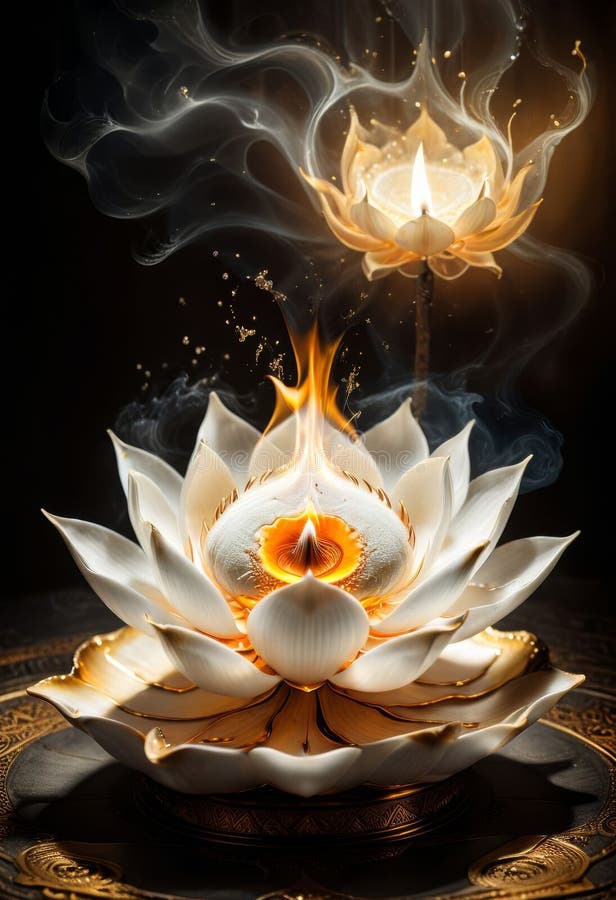 Fire Flower Flame Burning Torch Stock Illustration - Illustration of ...