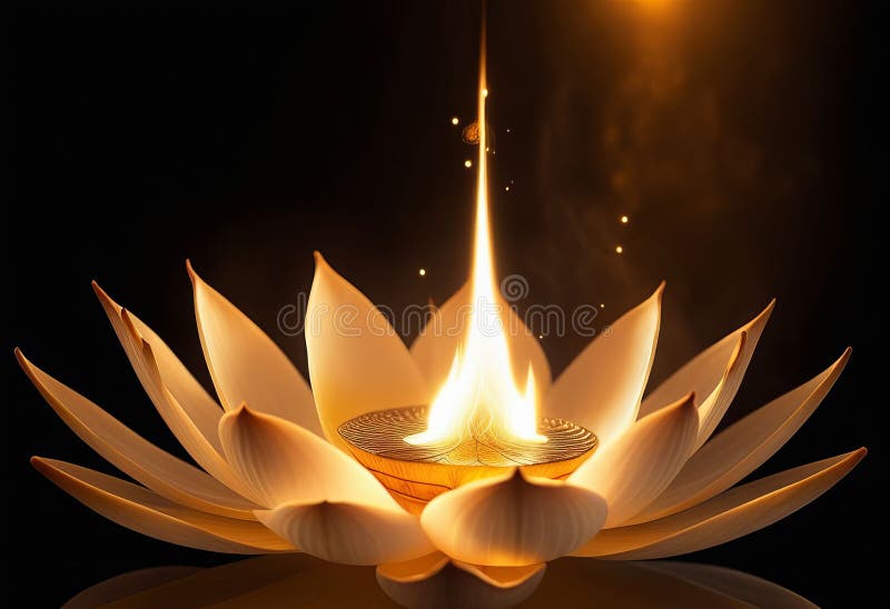 Fire Flower Flame Burning Torch Stock Illustration - Illustration of ...