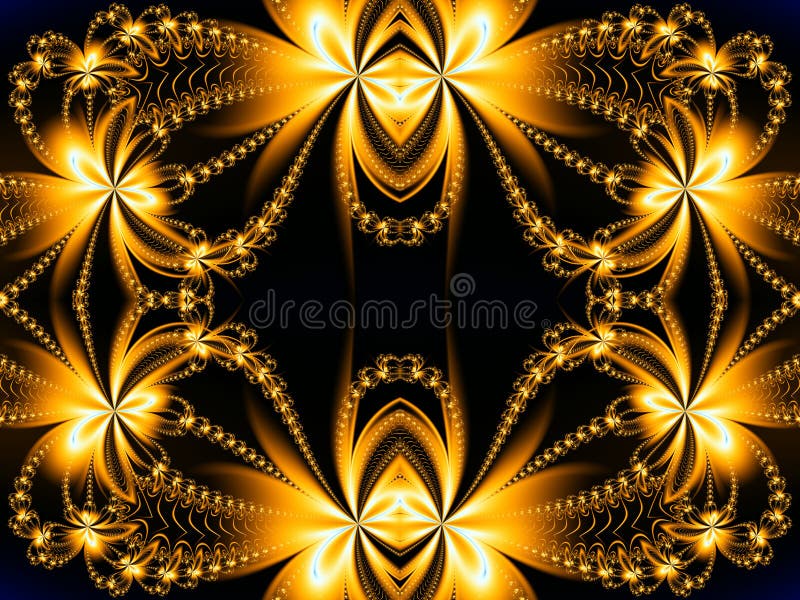 Fire Flower Pattern in Fractal Design. Brown and Fire Stock ...
