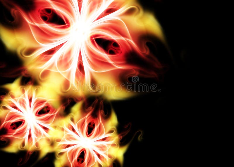 Fire flowers stock illustration. Illustration of ideas - 18225604