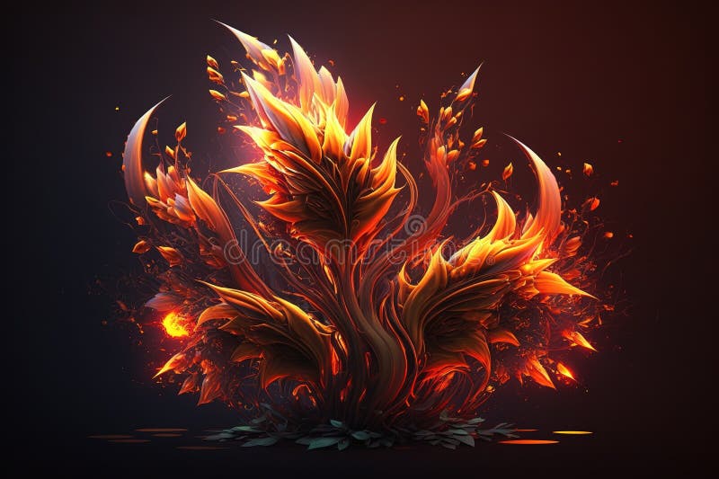 Fire Flowers Background stock illustration. Illustration of graphic ...