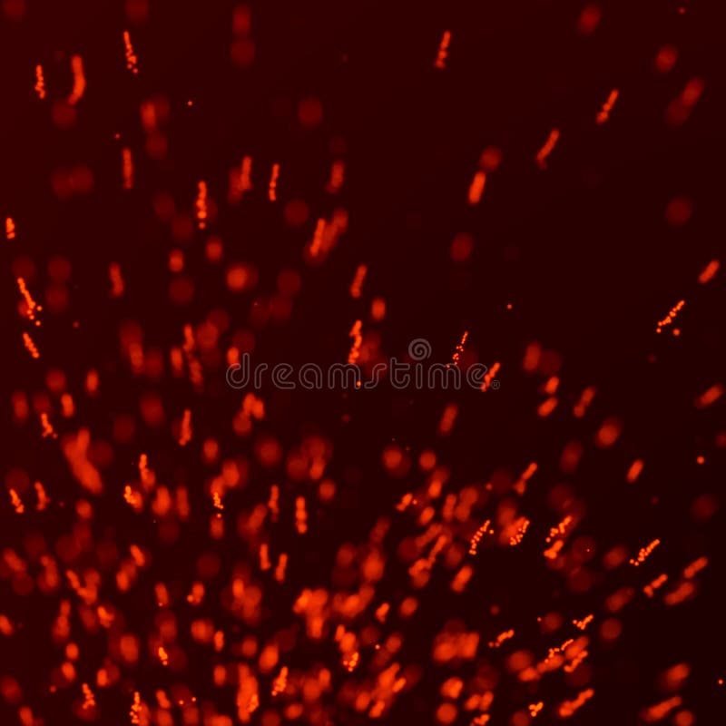 Fire Flying Sparks. Burning Red Sparks. Blurred Bright Light. 3D ...