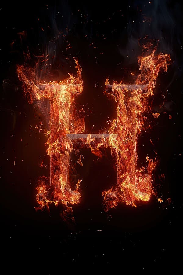 Wallpapers Of The Letter H On Fire