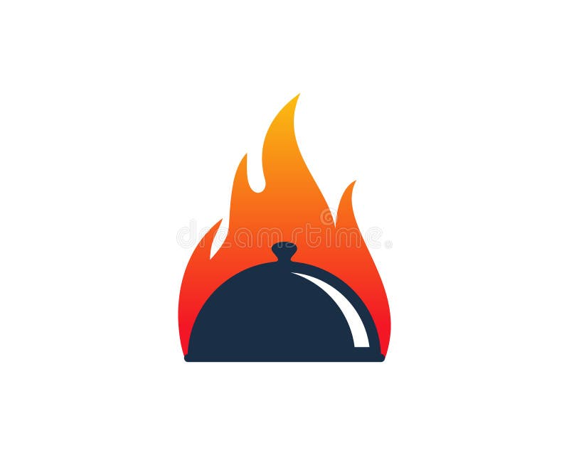 Food Fire Flame Icon Logo Design Element Stock Vector - Illustration of ...