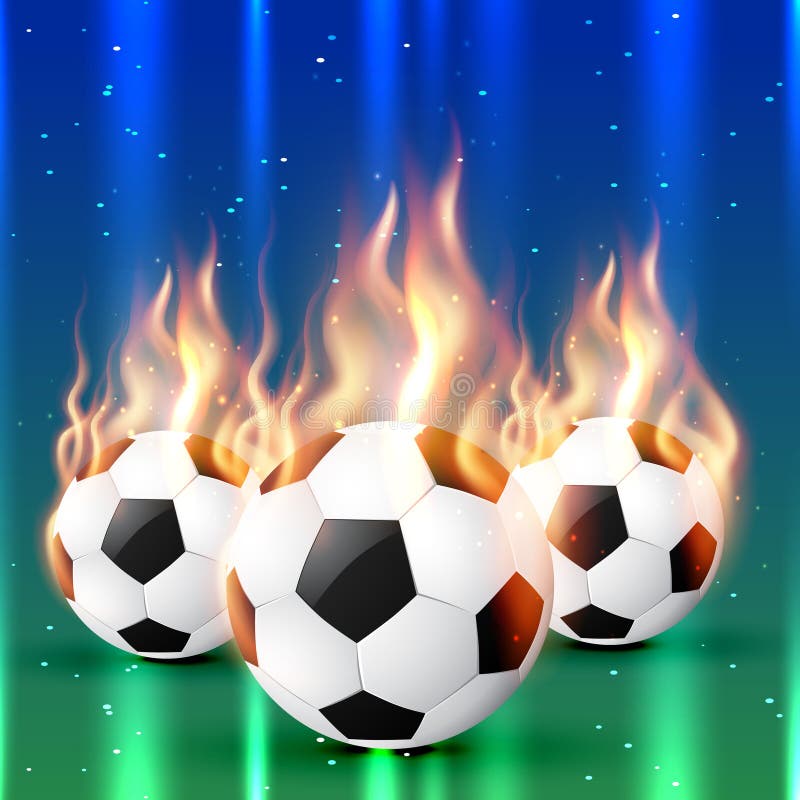 Fire football stock vector. Illustration of element, circle - 42134675