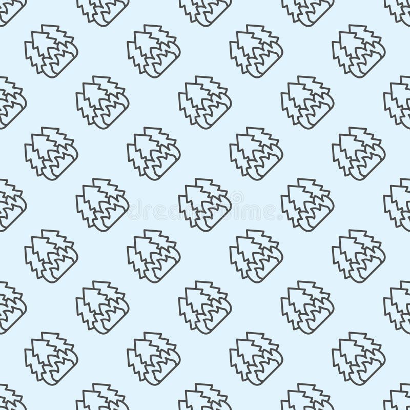 Fire in Forest Line Seamless Pattern, Climate Change Theme. Vector ...