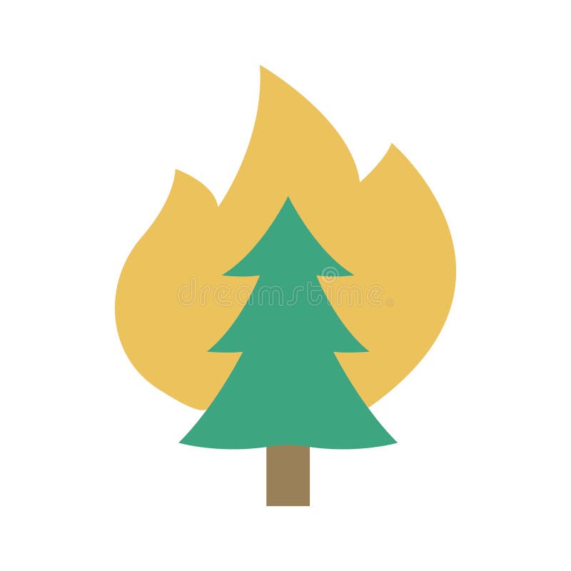 Fire, Forest, Tree, Wildfire Fully Editable Vector Icon Stock Vector ...