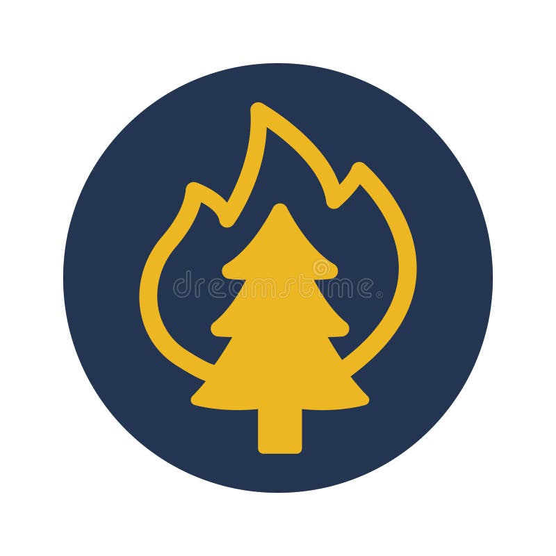 Fire, Forest, Tree, Wildfire Fully Editable Vector Icon Stock ...