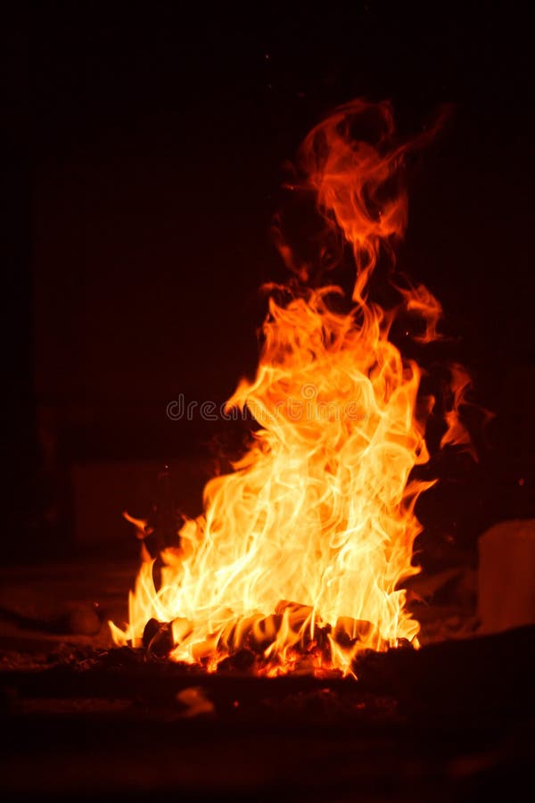 Fire stock photo. Image of black, flame, burn, metal - 95780944