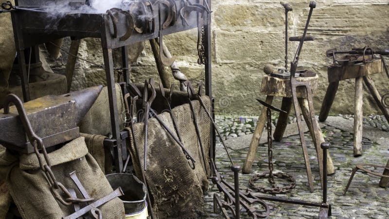 Fire in forge stock image. Image of motion, blacksmith - 108808821