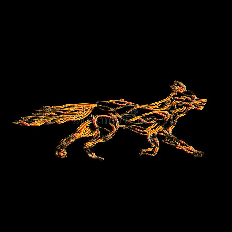 Fire fox stock vector. Illustration of fire, orange, freedom - 27257470