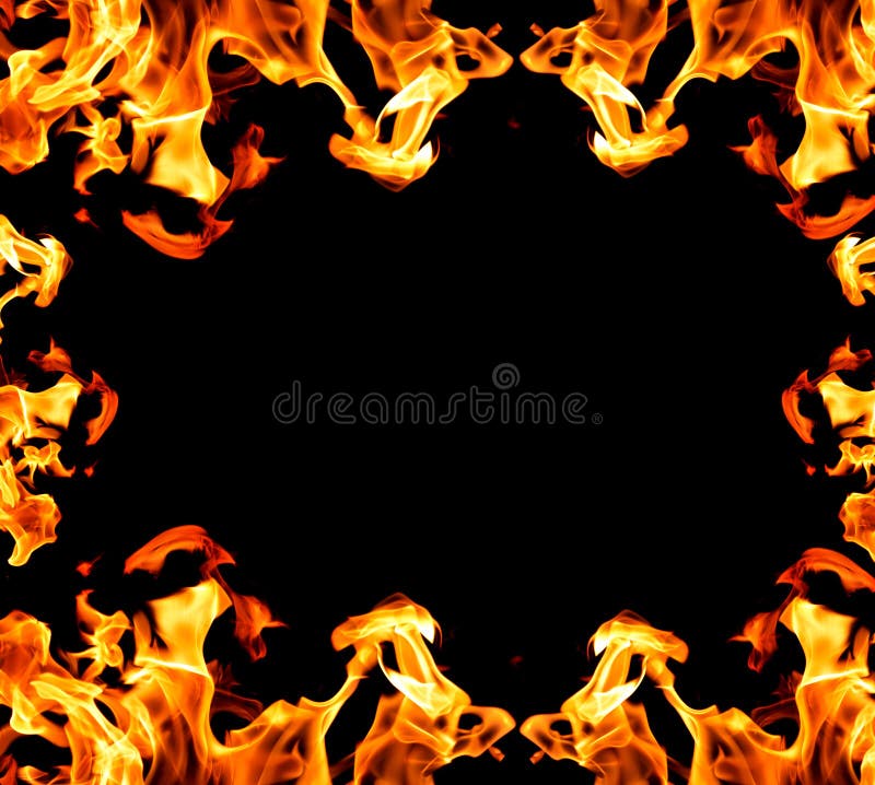 Burning fire frame stock photo. Image of wallpaper, fire - 9014544