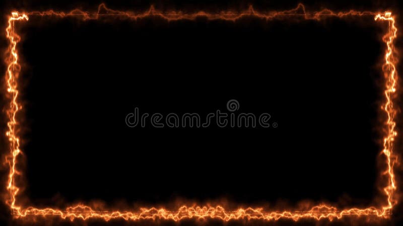 Fire Frame on Black Animate Footage. 4k Stock Video - Video of light ...