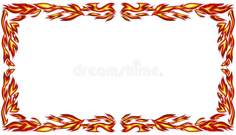 Fire Frame Design. Perfect for Book Cover Cards, Backgrounds ...