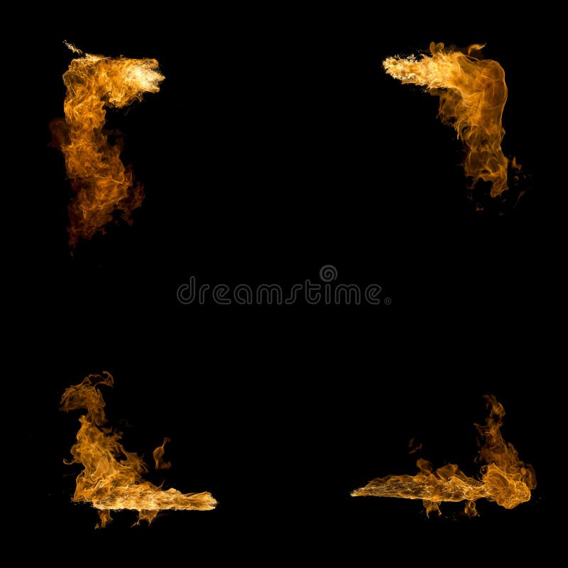 Fire frame isolated stock image. Image of large, nature - 80471993