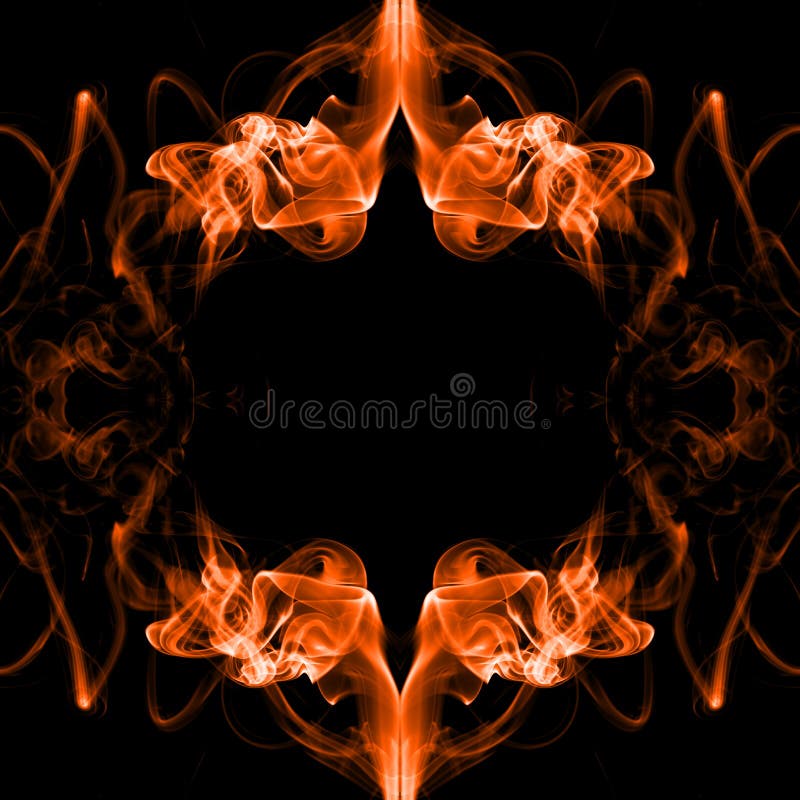 Fire frame made of smoke stock illustration. Illustration of colours ...