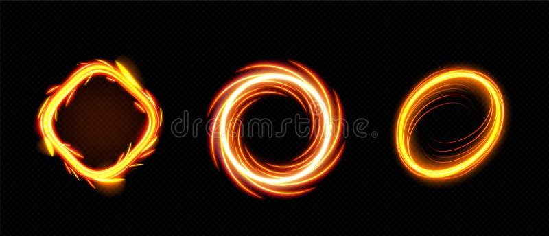 Burning Fire Circle Transparent Background Stock Illustrations – 538 ...