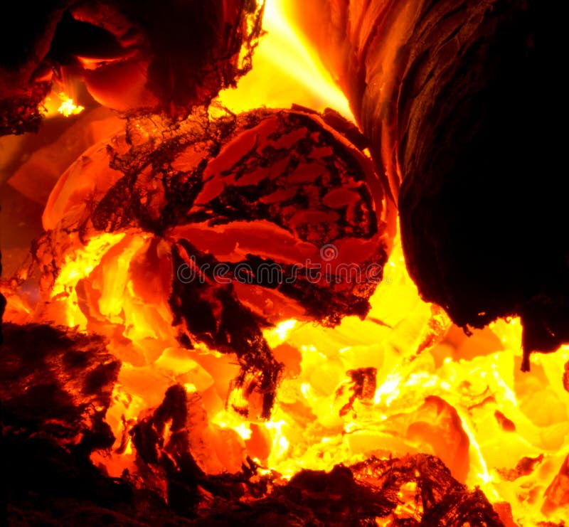 Fire in the furnace stock image. Image of soot, closeup - 27344831