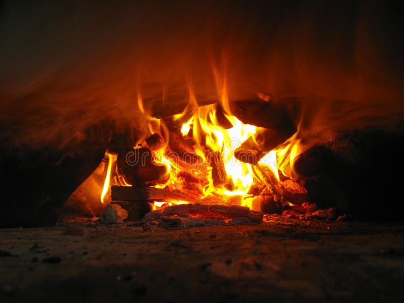 Fire from the furnace stock image. Image of smoke, cooking - 26080019