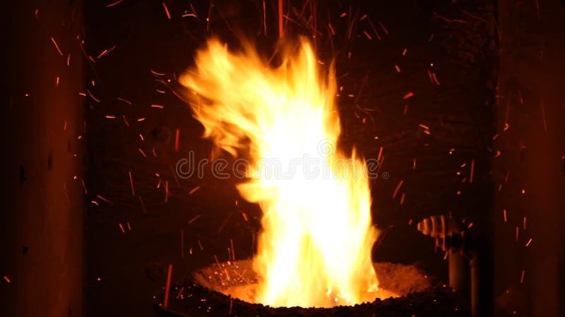 The Fire in the Furnace. Heating System Stock Video - Video of beam ...