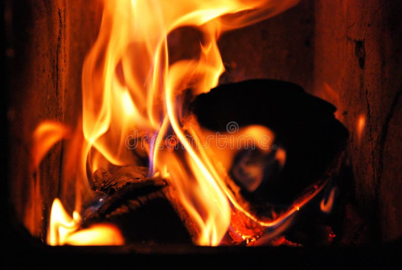 Fire in the furnace stock image. Image of furnace, peace - 80052109