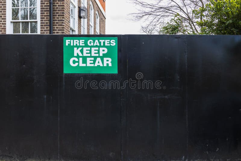 Keep Exit Clear Warning Sign Stock Photos - Free & Royalty-Free Stock ...