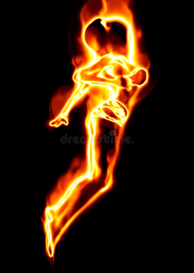 Fire Girl Stock Illustration Illustration Of Horror 21409171
