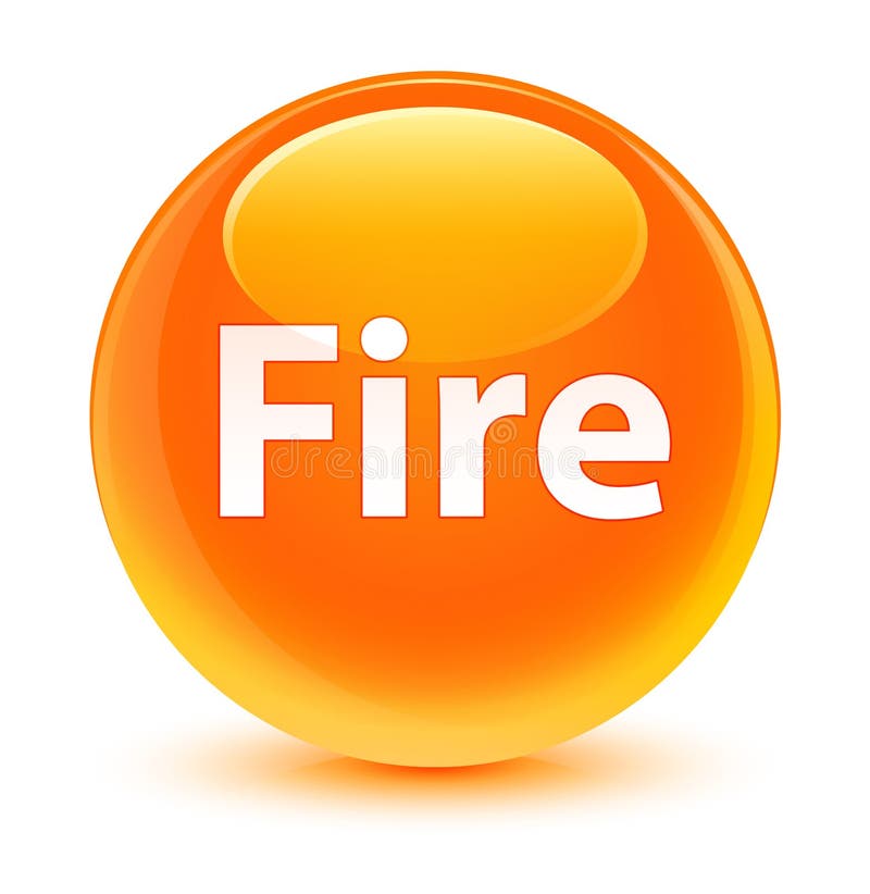 Fire Glassy Orange Round Button Stock Illustration - Illustration of ...