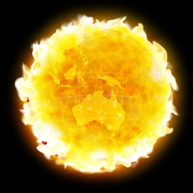Earth fireball stock illustration. Illustration of burn - 4386579