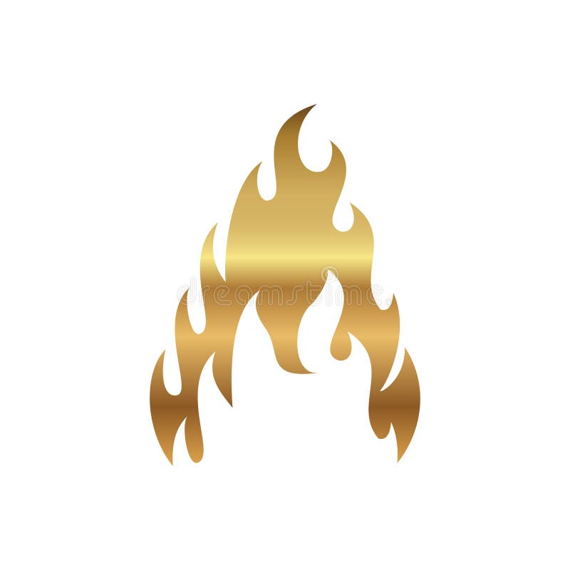 Fire Gold Logo Icon Vector Element Stock Vector - Illustration of ...
