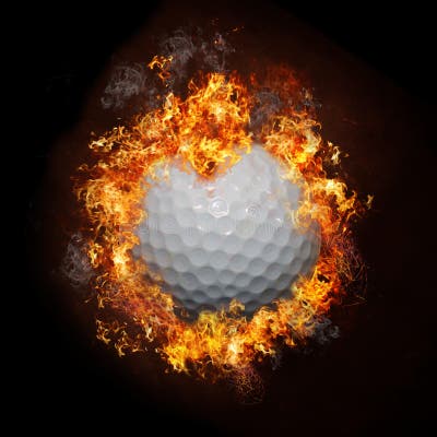 Fire Golf Ball stock photo. Image of golf, game, backdrop - 22792558