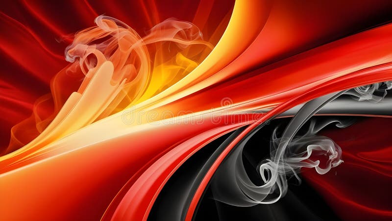 Fire Gradient Art, Bold Transitions of Bright Orange, Red, and Dark ...