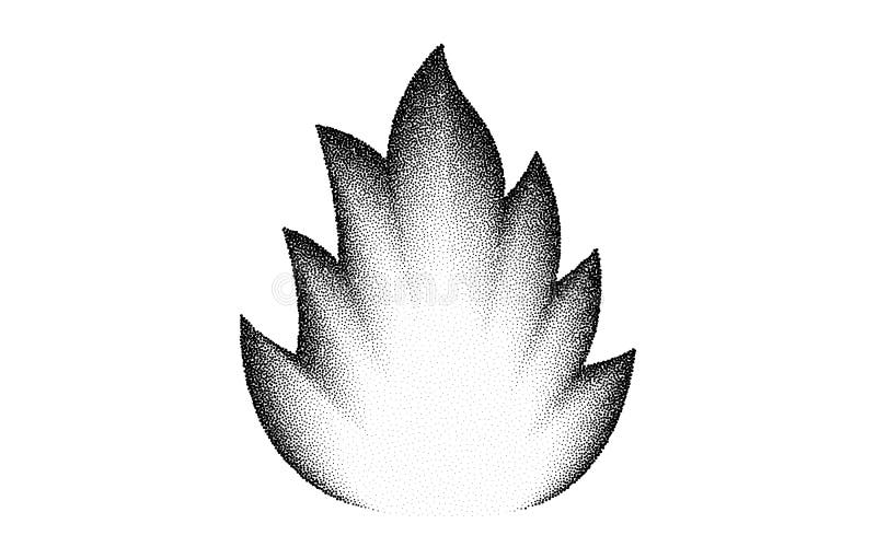 Fire Grain Pattern Background. Black Noise Stipple Dots Flame. Dotted ...