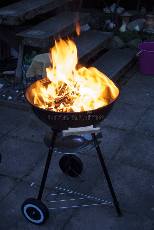 Fire in the grill stock image. Image of grill, cook, fire - 42867459