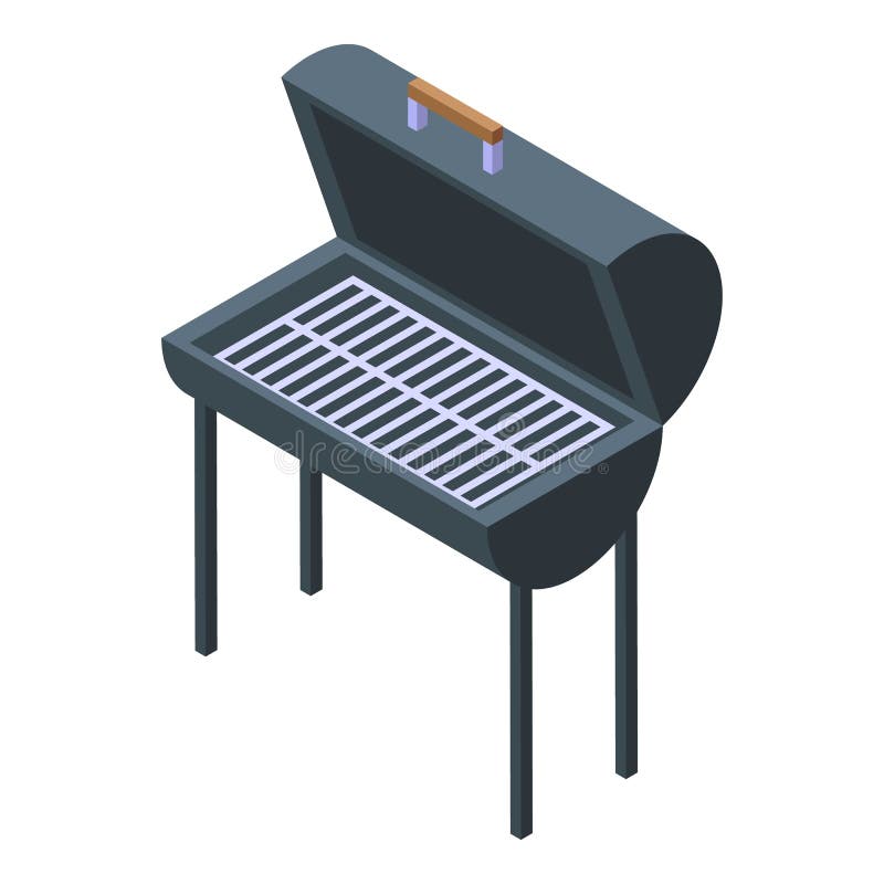 Fire Grill Icon Isometric Vector. Bbq Food Stock Illustration ...