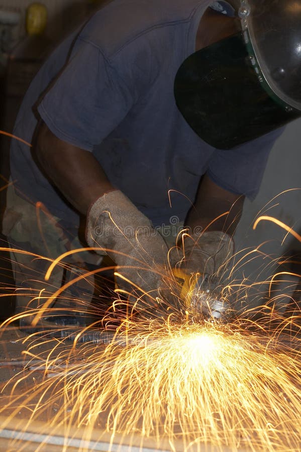 Fire grind stock image. Image of steel, shipyard, grind - 3054273