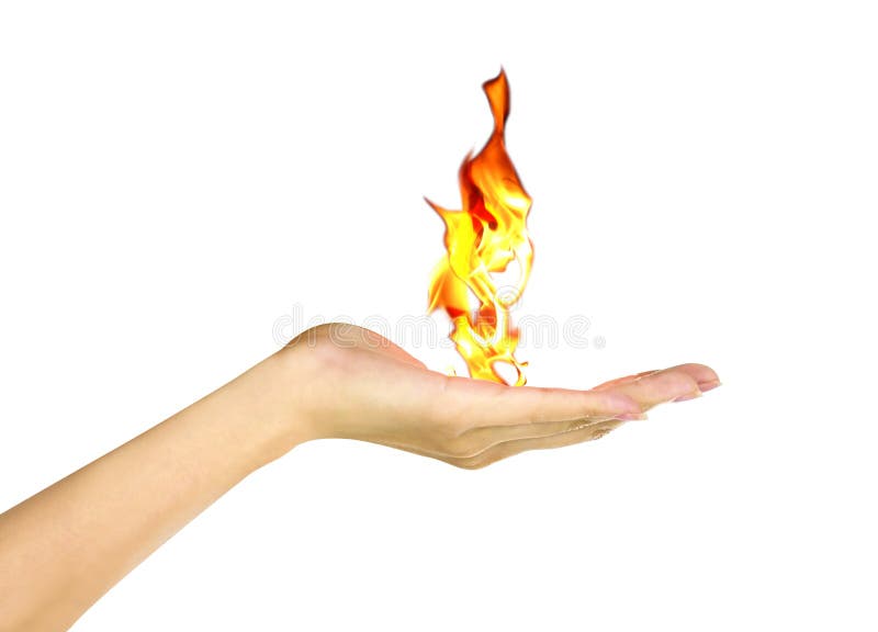 Fire in hand stock image. Image of castle, blazing, fire - 7914949