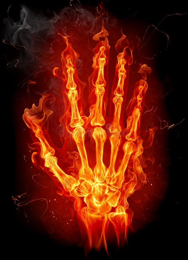 Fire hand stock illustration. Illustration of fervent - 8888669