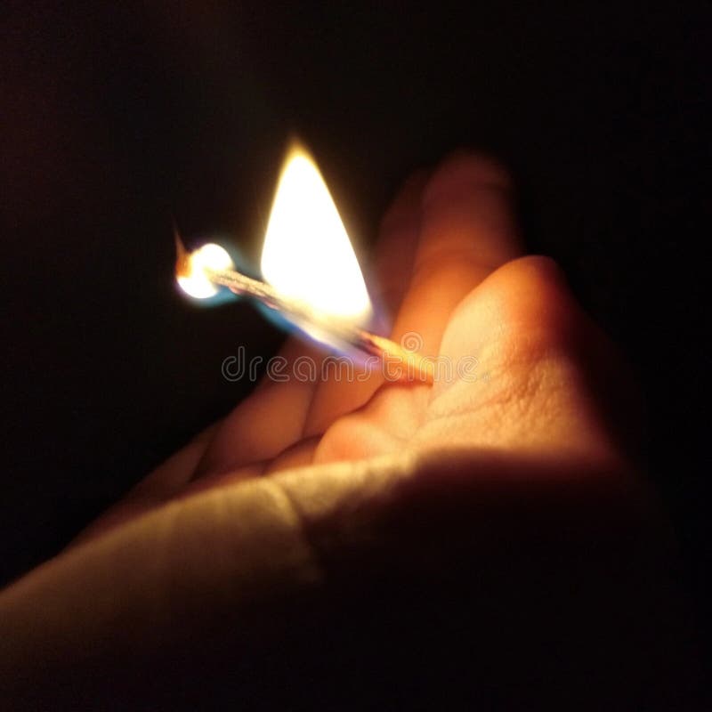 Fire in Hand. Burn To Light People& X27;s Hearts Stock Photo - Image of ...
