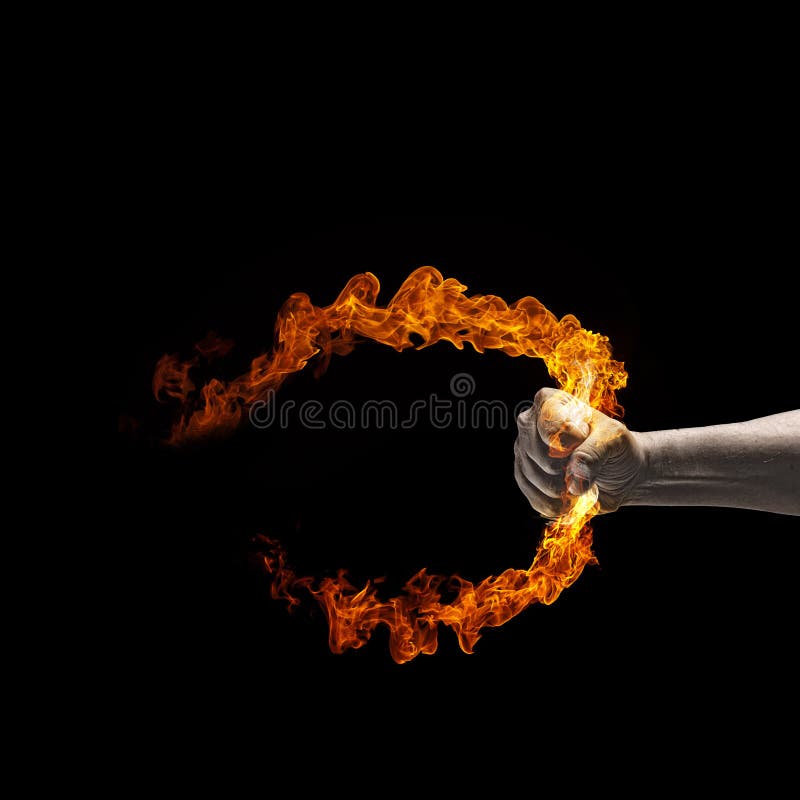 Fire in hand stock photo. Image of origins, burning, human - 41986516